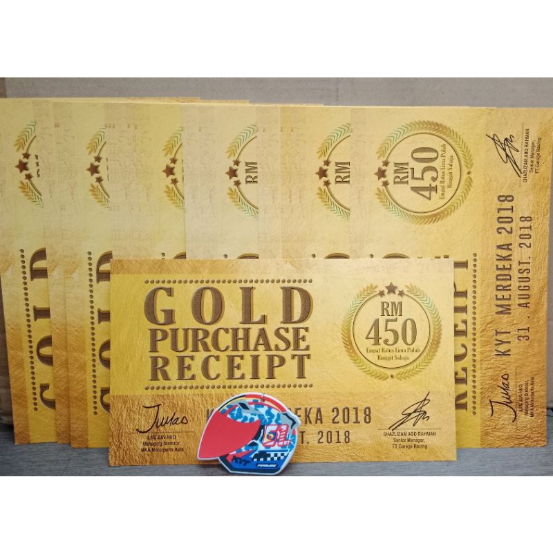Kyt Merdeka 61 Gold Purchase Peceipt & Keychain 61 | Shopee Malaysia