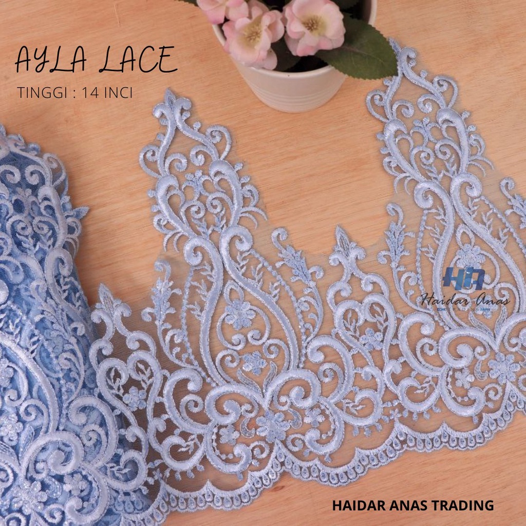 🔥 0.5M | AYLA EXCLUSIVE BORDER LACE BAJU RENDA KAIN AKSESORI PAKAIAN ...