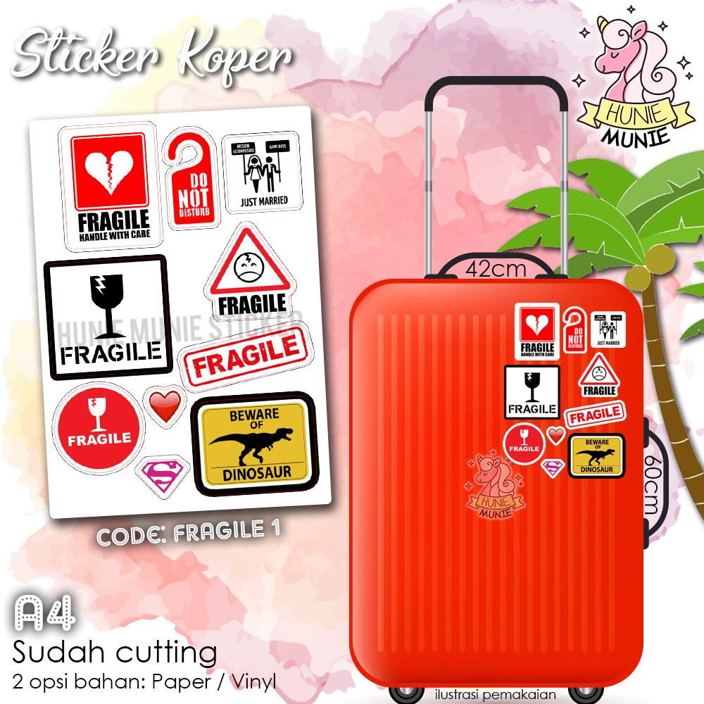 Suitcase Sticker - Fragile 1 Sticker | Shopee Malaysia