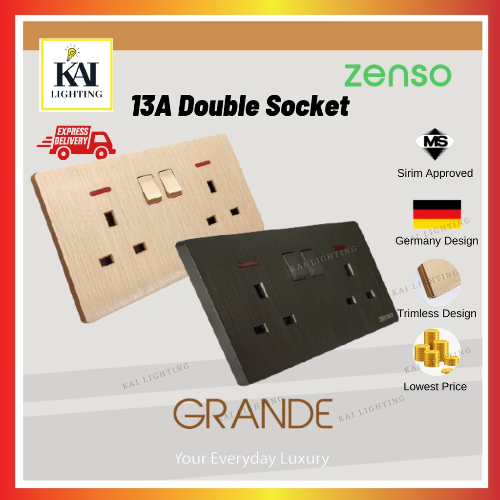 [SIRIM] Zenso Grande Socket and Wall Switch Slim Modern Switches Design ...