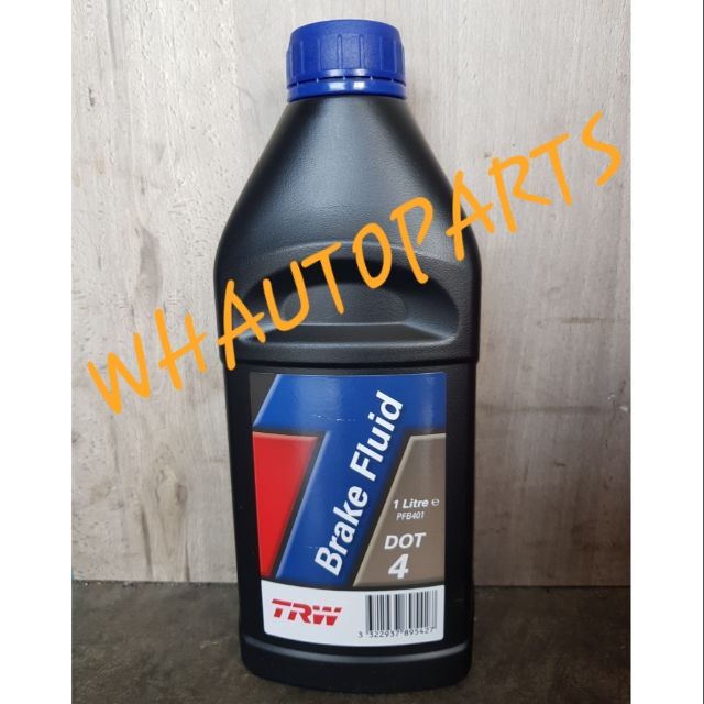 TRW DOT 4 BRAKE FLUID 1LITRE BRAKE OIL WHITE COLOUR | Shopee Malaysia