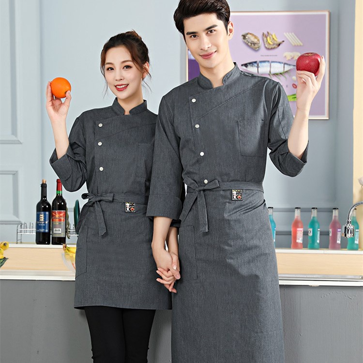 Long/Short-sleeve Chef tops plus size 4XL restaurant kitchen workwear ...