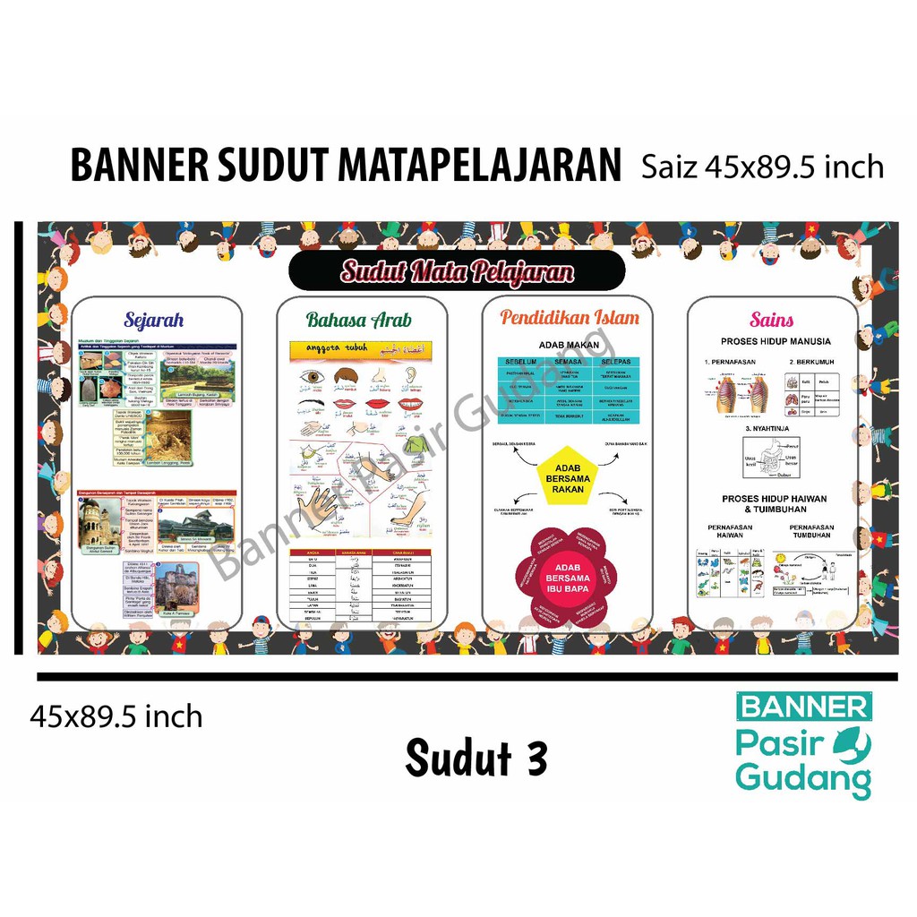 Banner Sudut Matapelajaran dalam Kelas / FULL BOARD CLASS | Shopee Malaysia