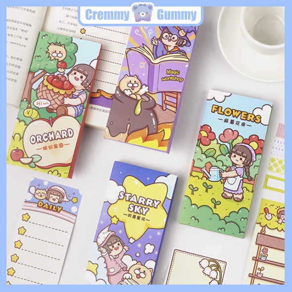 【Ready Stock】小麻薯系列便签本学生用韩国风ins可爱少女心网红创意卡通Sticky Notes Set Memo pads ...