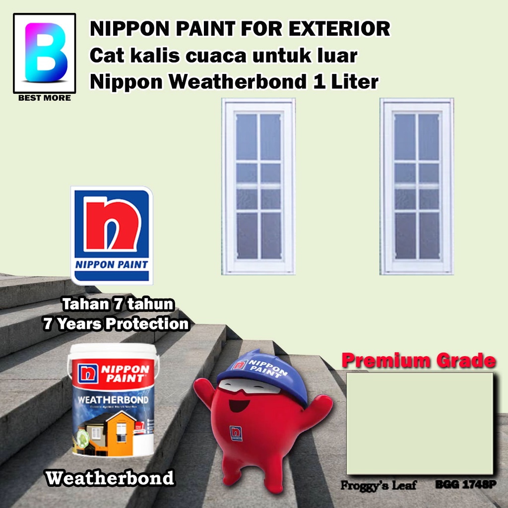 Nippon Paint Weatherbond Exterior collection 1 Liter Gardenia 1077P ...