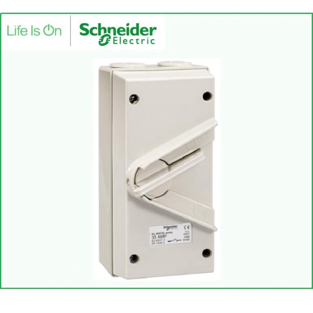 SCHNEIDER WHT35 GY WEATHER PROOF ISOLATOR SWITCH IP66 35A | Shopee Malaysia