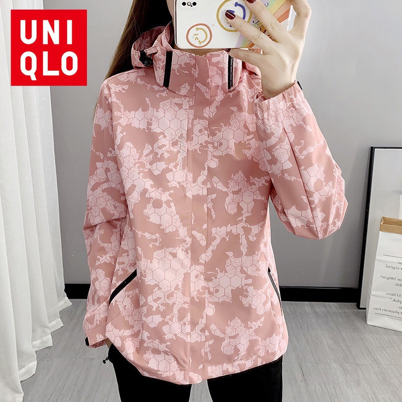 Uniqlo Women's Outdoor Jackets Waterproof Hooded Anti-fouling Jacket ...