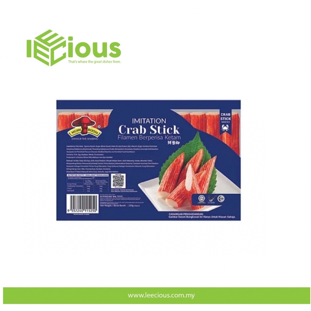 LEECIOUS Imitation Crab Stick Filamen Berperisa Ketam 250gram Frozen ...