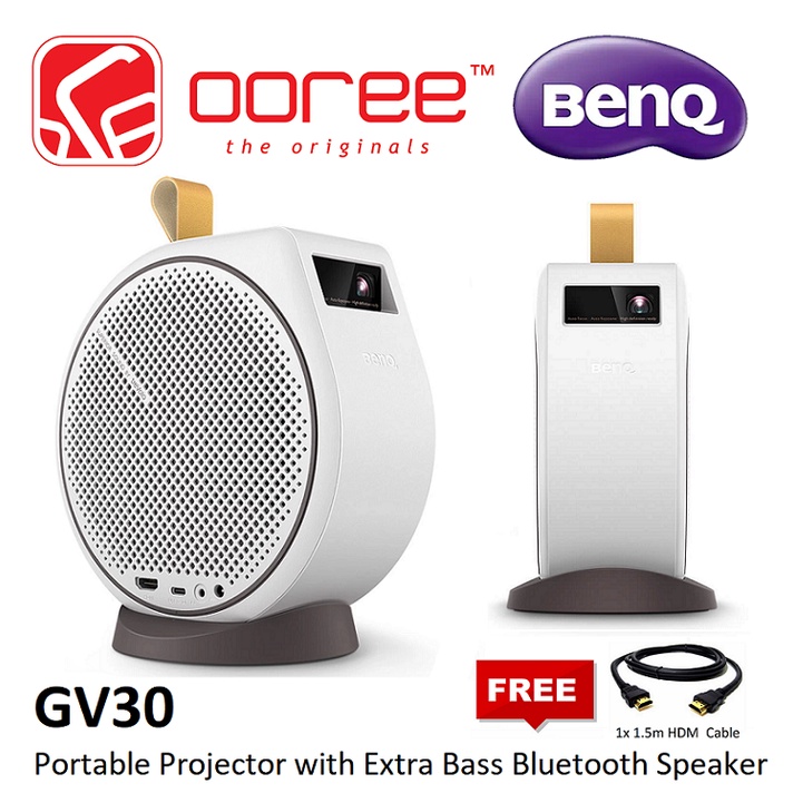 BENQ GV30 300 ANSI LUMENS 720P HD PORTABLE PROJECTOR WITH EXTRA BASS ...
