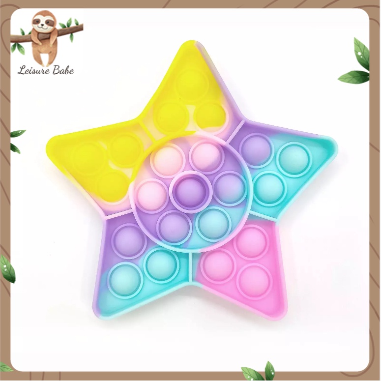 Star Pop It Push Pop Bubble Sensory Fidget Toy Special Toys for Anxiety ...