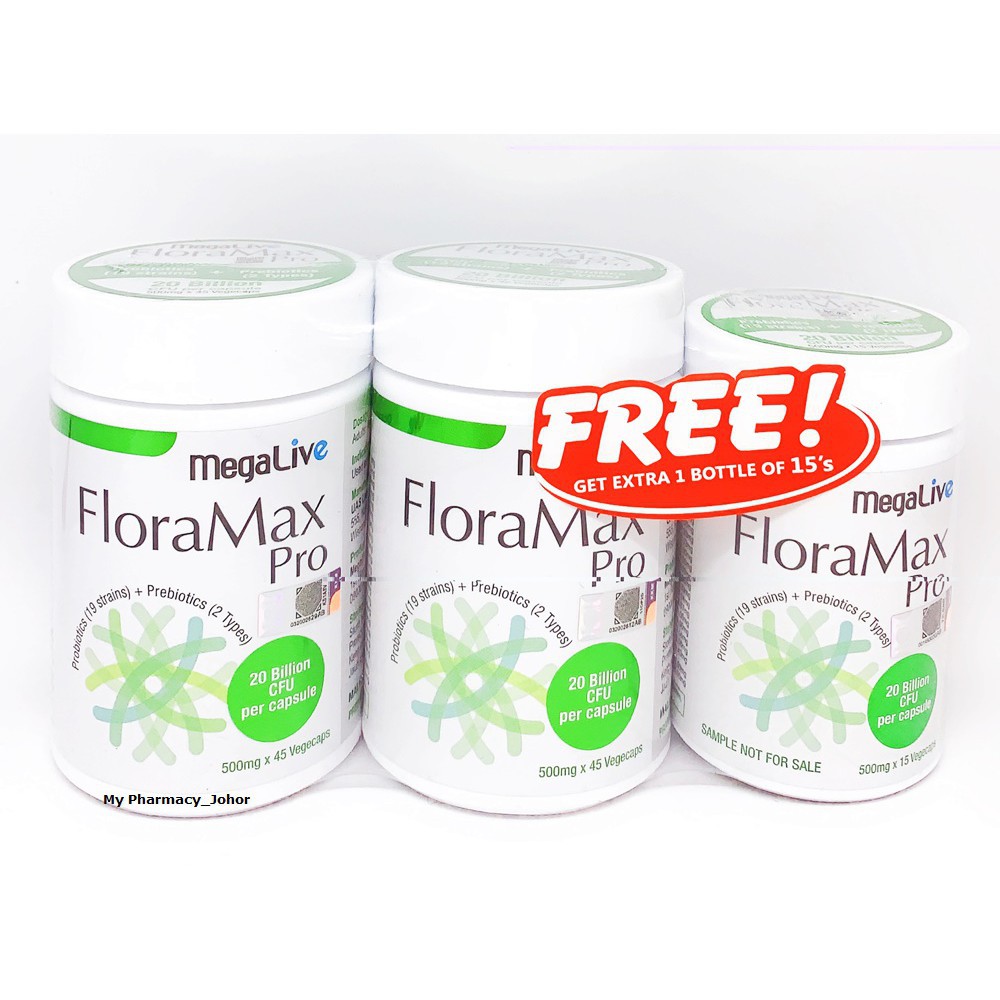 MegaLive FloraMax Pro Promo Pack: 2X45’s+15’s[EXP-04/23] | Shopee Malaysia