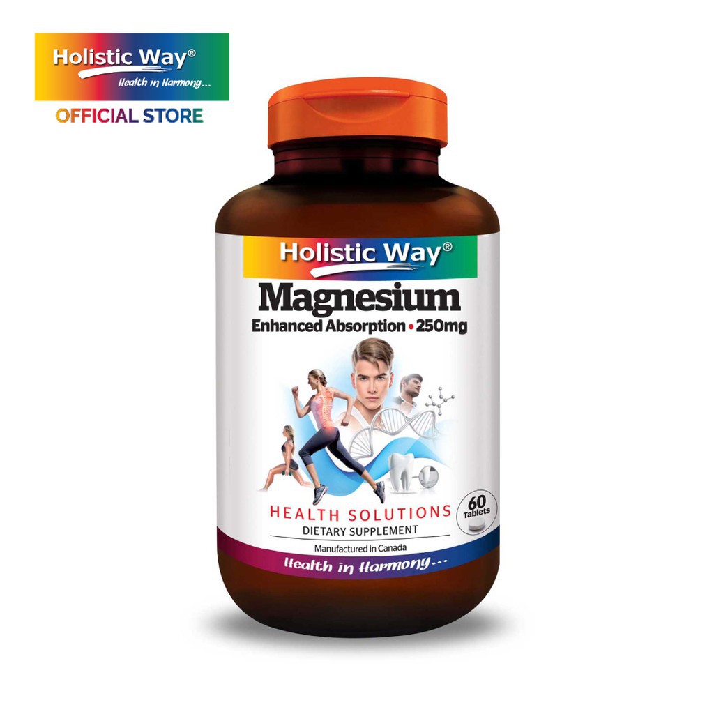 Holistic Way Enhanced Absorption Magnesium 250mg (60 Tablets) | Shopee ...
