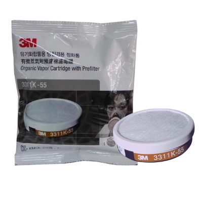 3M 3200 Half Face Respirator 3311k55 Organic Vapors Single Filter 3M ...