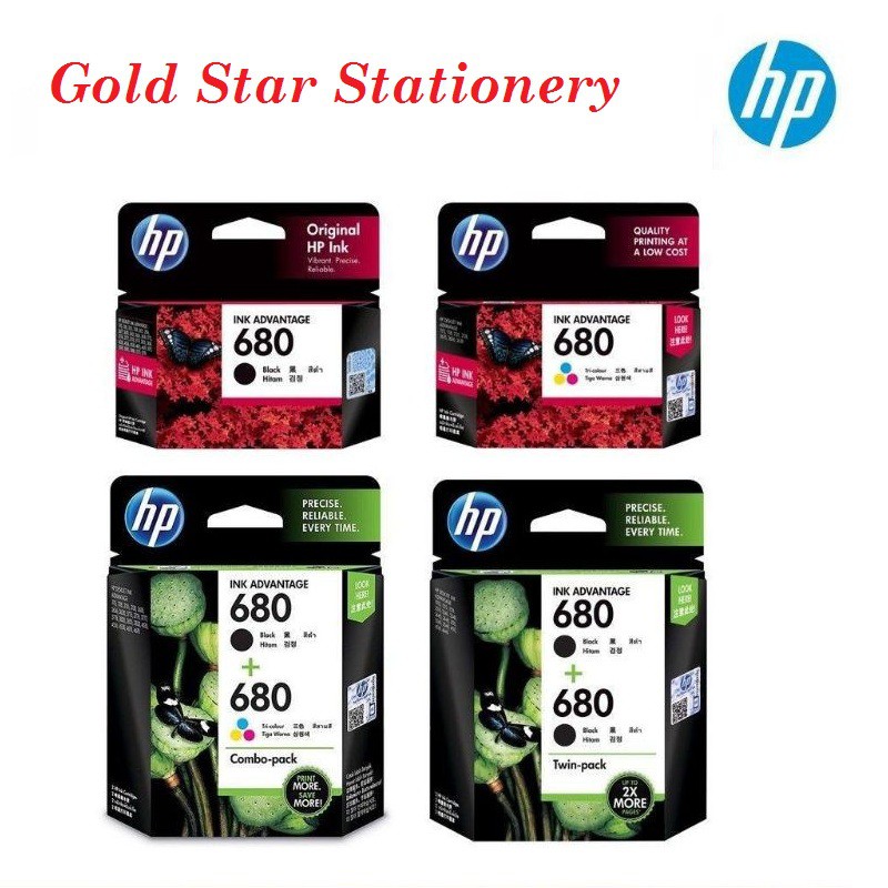 {ORIGINAL} HP 680 Black / HP 680 Tri-color / HP 680 Combo Pack Original ...