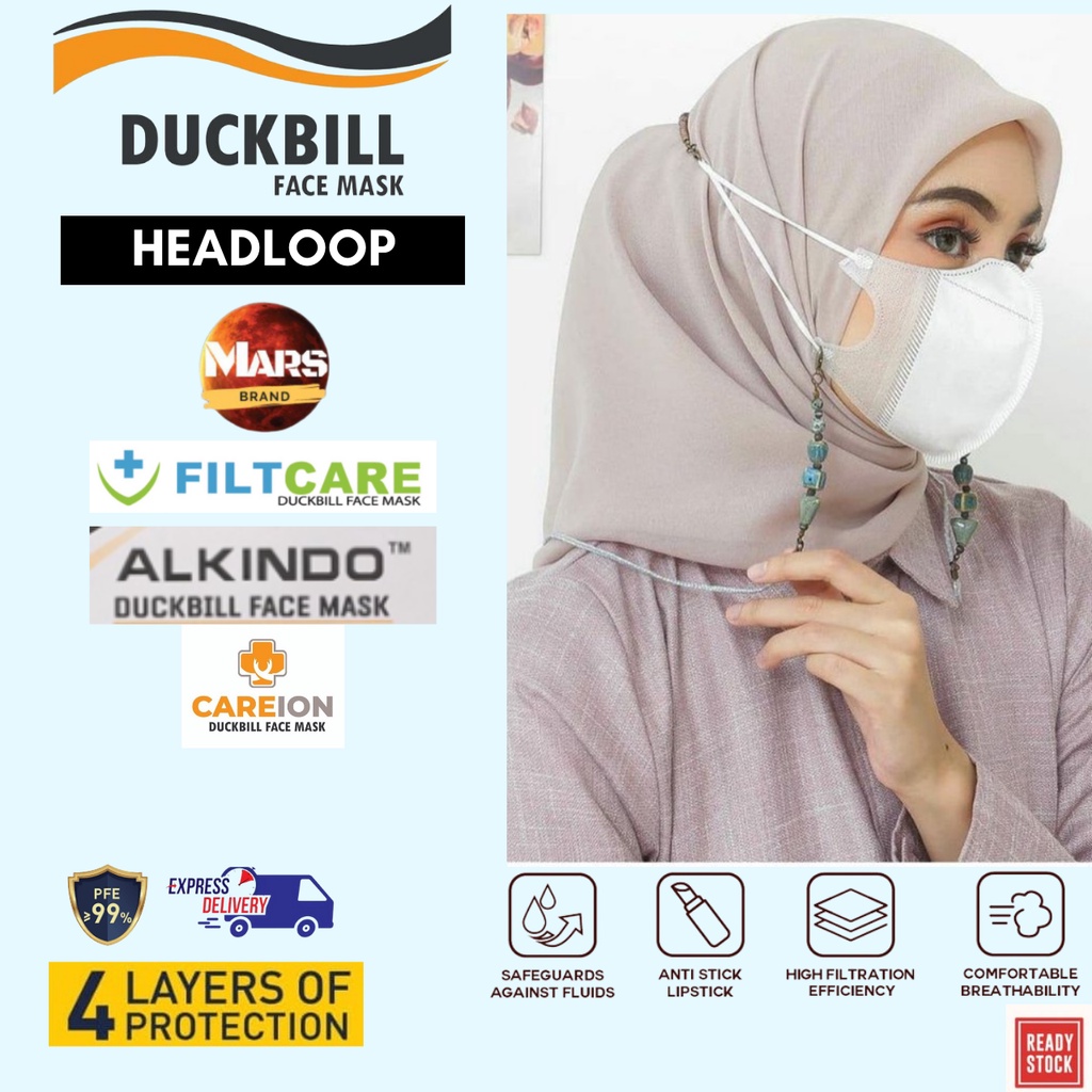 [Headloop Mask] Duckbill 3D Disposable 4ply Mask Face Mask Design Mask ...