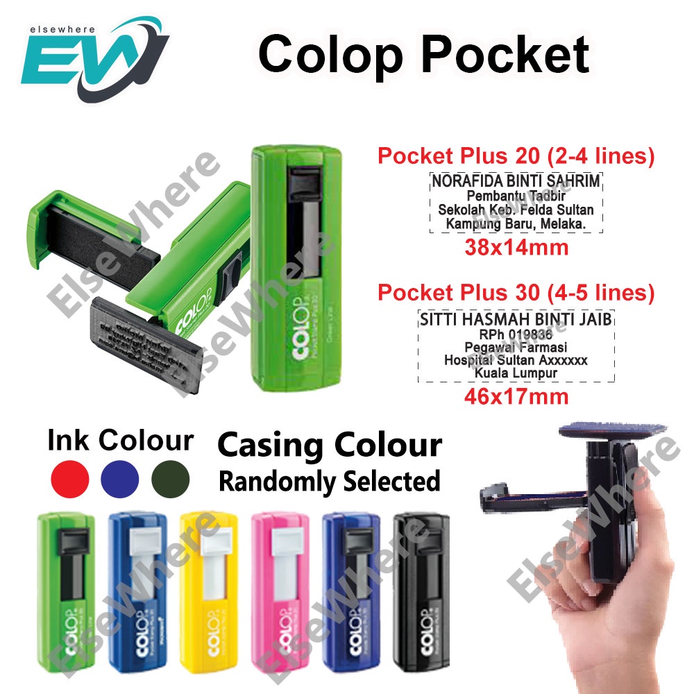 Stamp Chop Colop Pocket Plus 30 / Pocket Plus 20 / Pocket Stamp / Nurse ...