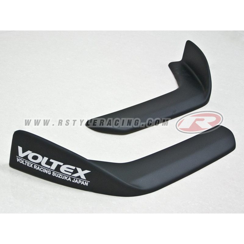 Front Lip 2 Pieces Separate VOLTEX Style Matt Black Color Free Sticker ...