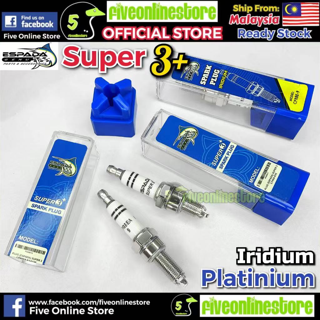 ESPADA Racing Super Spark Plug (3 KAKI) Super 3 EX5 LC135 Y15ZR RS150 ...