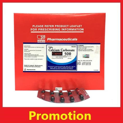 Calsonate CCM Upha Calcium Carbonate 500mg 10capsule | Shopee Malaysia