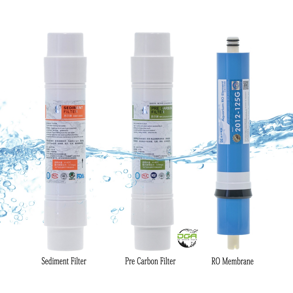 Aquatic RO System Replacement filter Sediment Active Carbon 125GPD ...