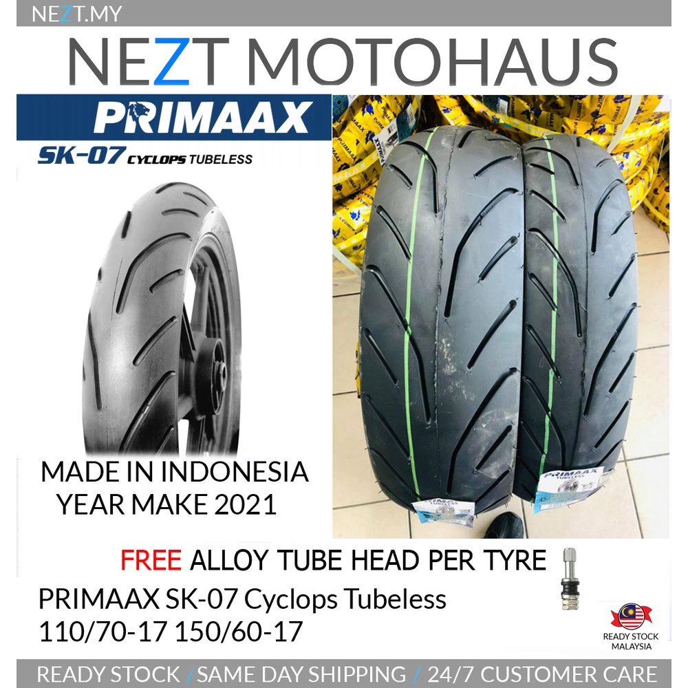 Primaax 110/70-17 150/60-17 Tubeless SK07 Tire Tyre For MT25 R25 ...
