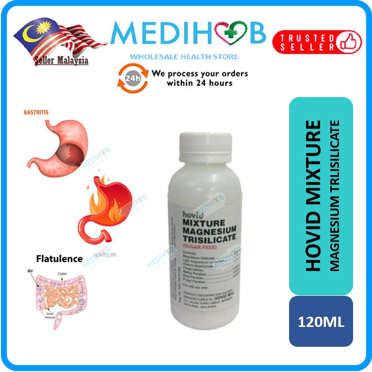 [MMT Solution] Hovid Magnesium Trisilicate Mixture (120ml) EXP 28/2 ...