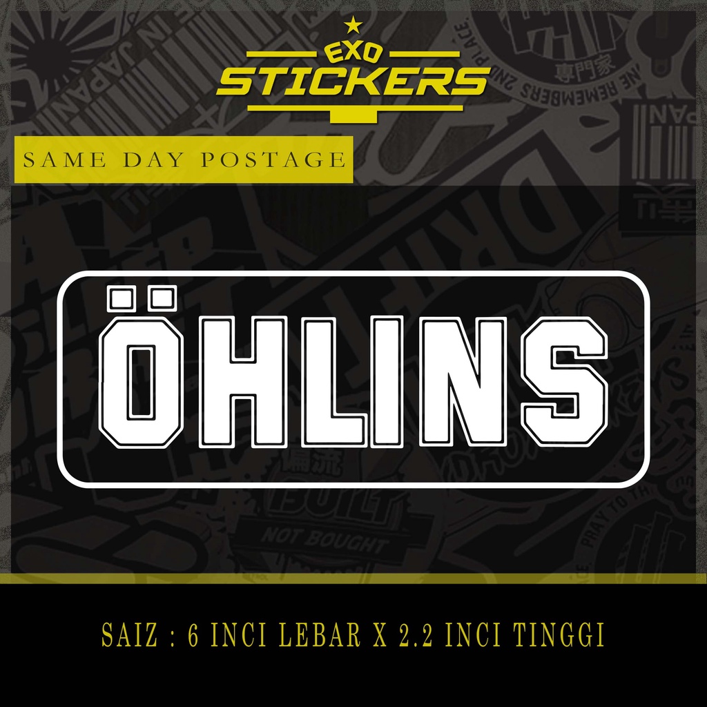 Ohlins Logo Cutting Sticker untuk kereta van lori motor | Shopee Malaysia