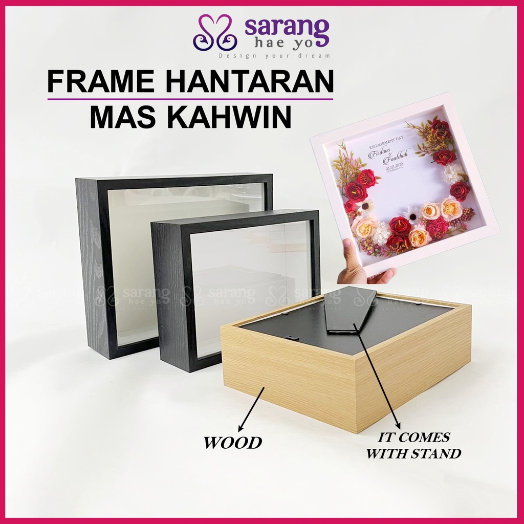 3D Photo Frame Hantaran Mas Kahwin Kayu Wedding Money Frame Nikah ...