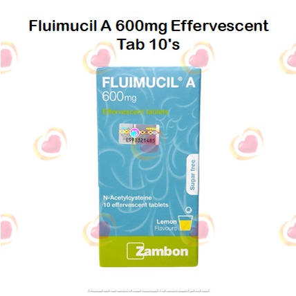 Fluimucil A 600mg Effervescent Tab 10's [Exp : 12/2026] | Shopee Malaysia