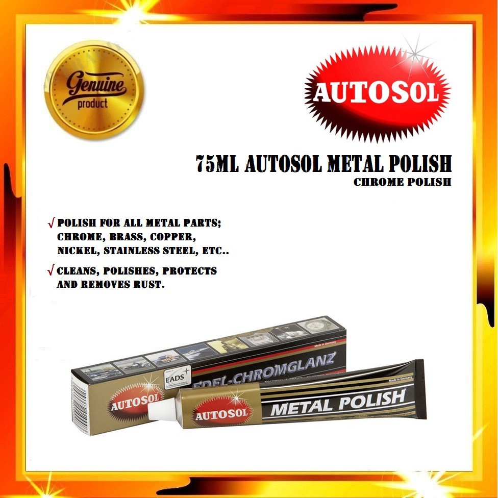 AUTOSOL METAL POLISH 75ML / 75mL Autosol Solvol Chrome Polish ...