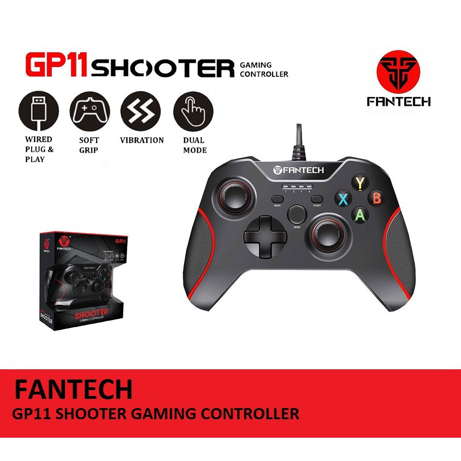 FANTECH GP11 SHOOTER WIRED VIBRATION GAMING CONTROLLER GAMEPAD WITH ...