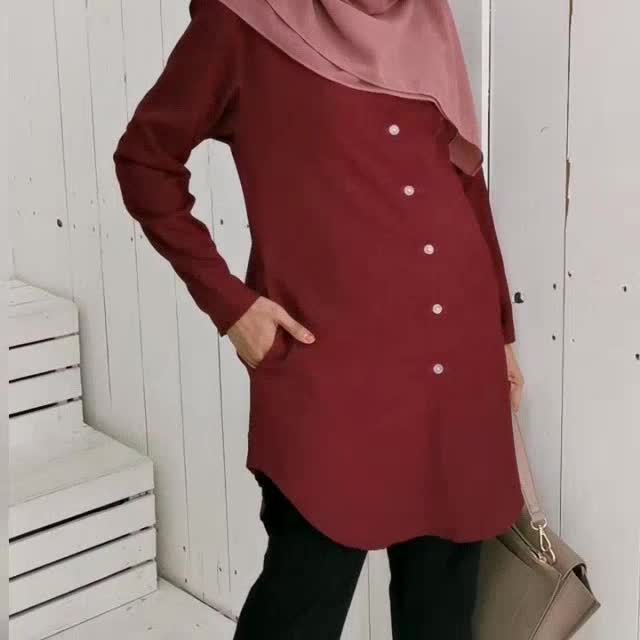 FIONA BLOUSE / TUNIC BLOUSE MUSLIMAH | Shopee Malaysia