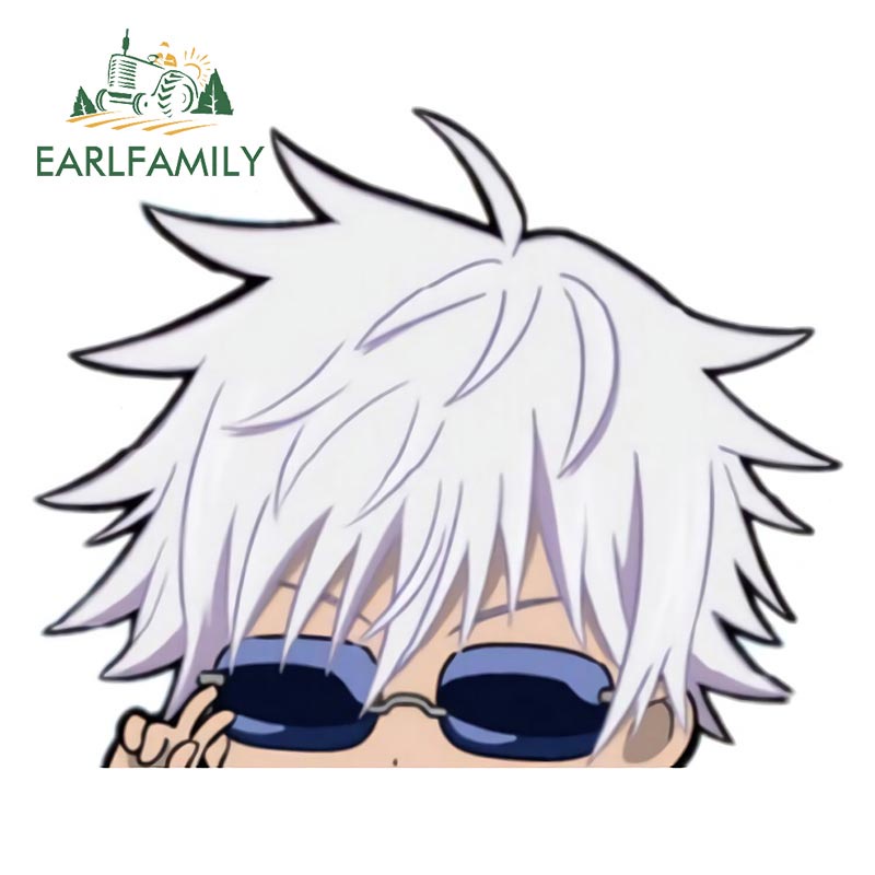 EARLFAMILY 13cm x 10.6cm Gojo Satoru Peeker Car Stickers Jujutsu Kaisen ...