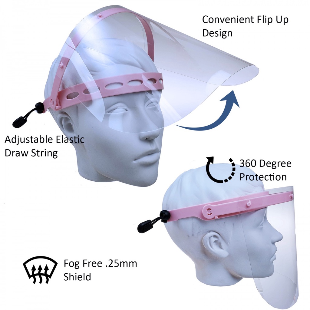 (Ready Stock ) Wide Adjustable Clear Face Shield Transparent Full Face ...