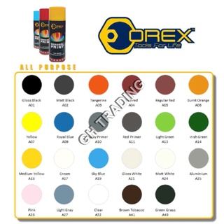 Orex Primer Spray Paint Primer Spary Paint Clear Spray Paint Plastic Aerosol Black White Colour ...