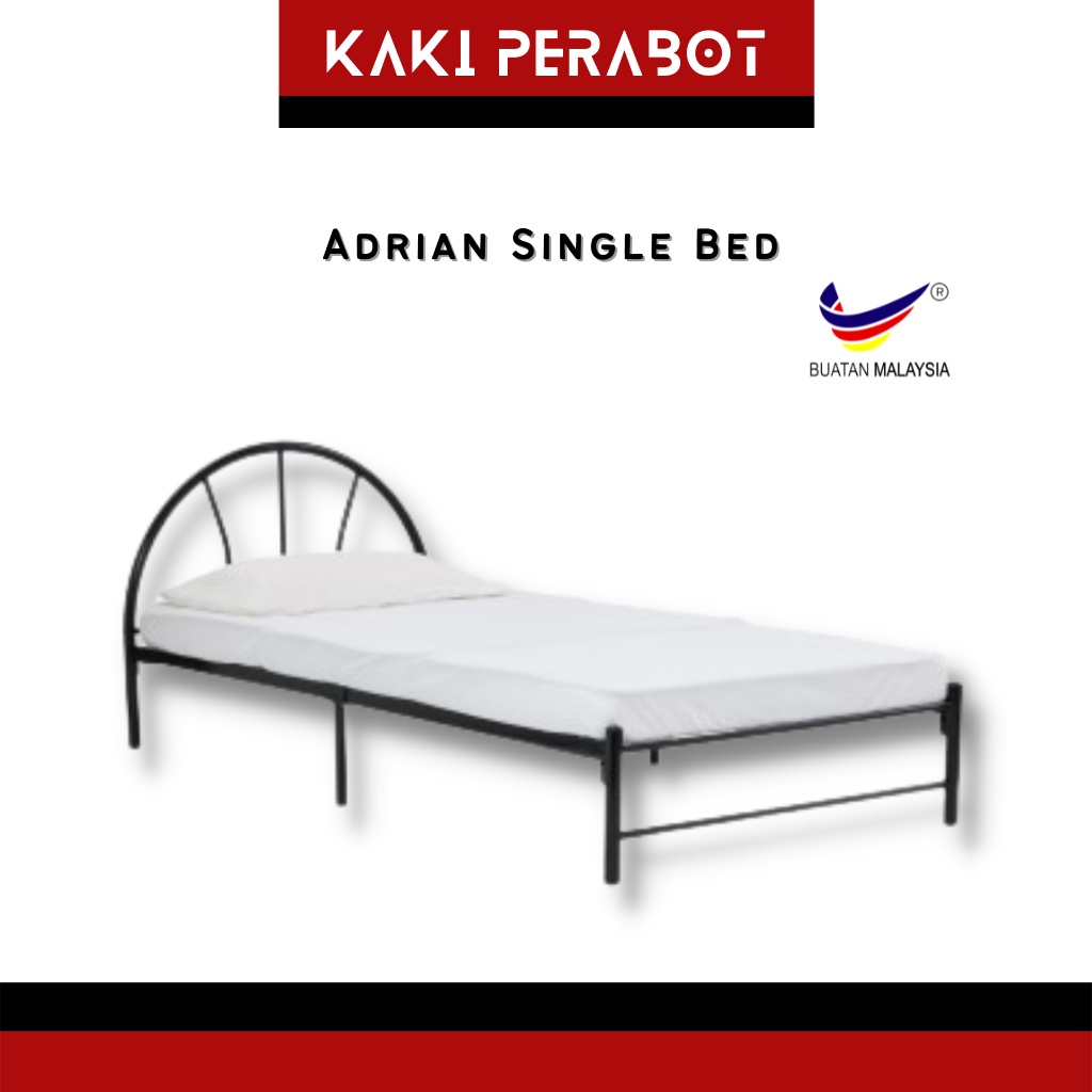 ADRIAN Metal Single Bedframe Single Bed Frame Single Metal Bed Single ...