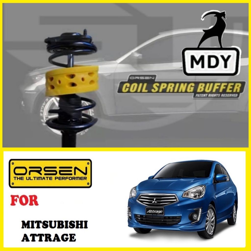 ORSEN Coil Spring Rubber Mitsubishi Attrage x 2 pcs Cushion Buffer ...