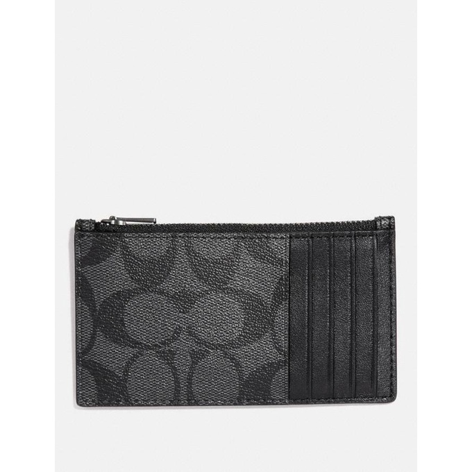 Coach Zip Card Case In Signature Canvas | Shopee Malaysia