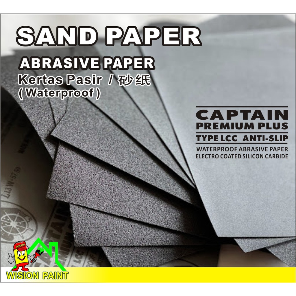 Sand Paper / Kertas Pasir / #320-#800 (very fine grit) / Abrasive Paper ...