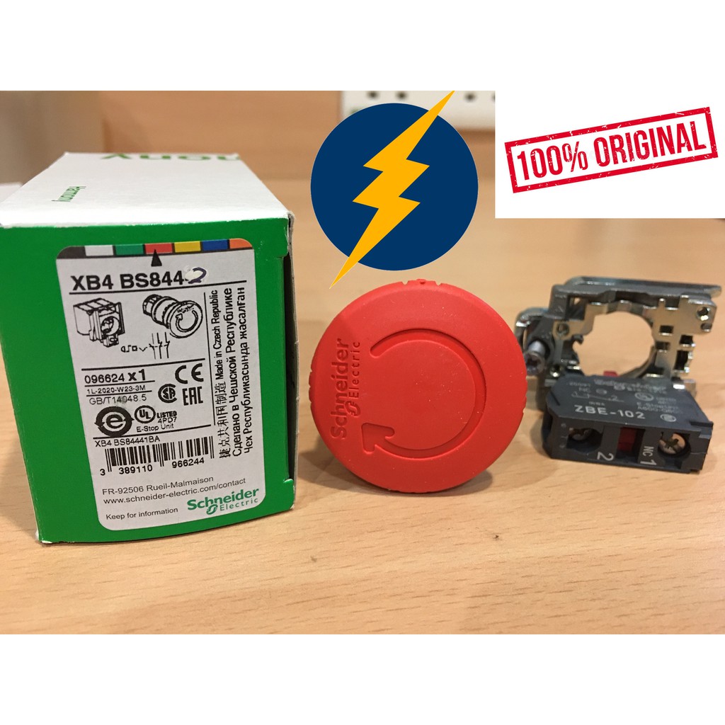 SCHNEIDER EMERGENCY STOP PUSH BUTTON XB4BS8442 | Shopee Malaysia