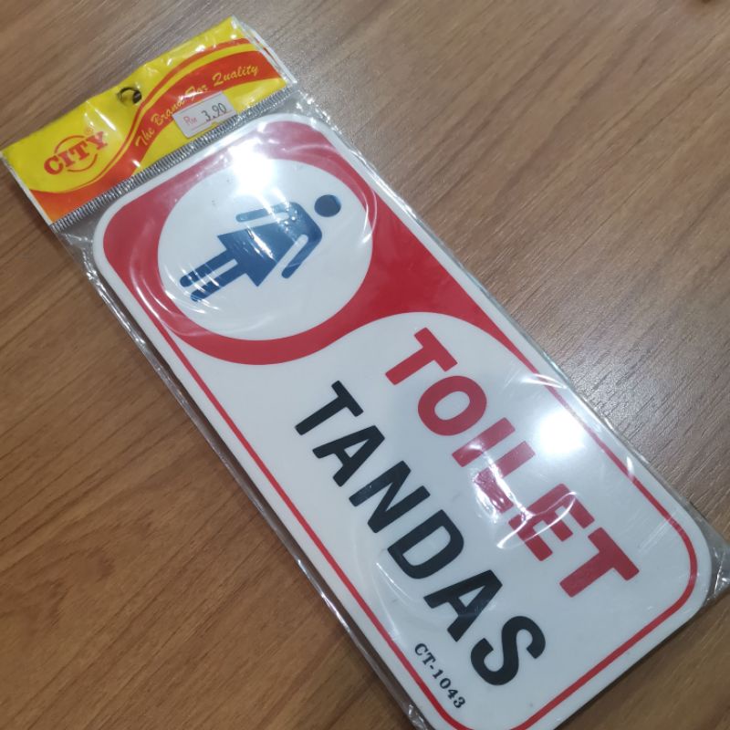 [Ready Stock. Reduce to Clear] Toilet Tandas Signage | Shopee Malaysia