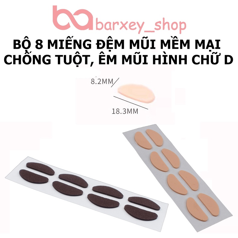 ,Nose Pads set of 8 D-shaped pieces to prevent slipping, smooth the ...