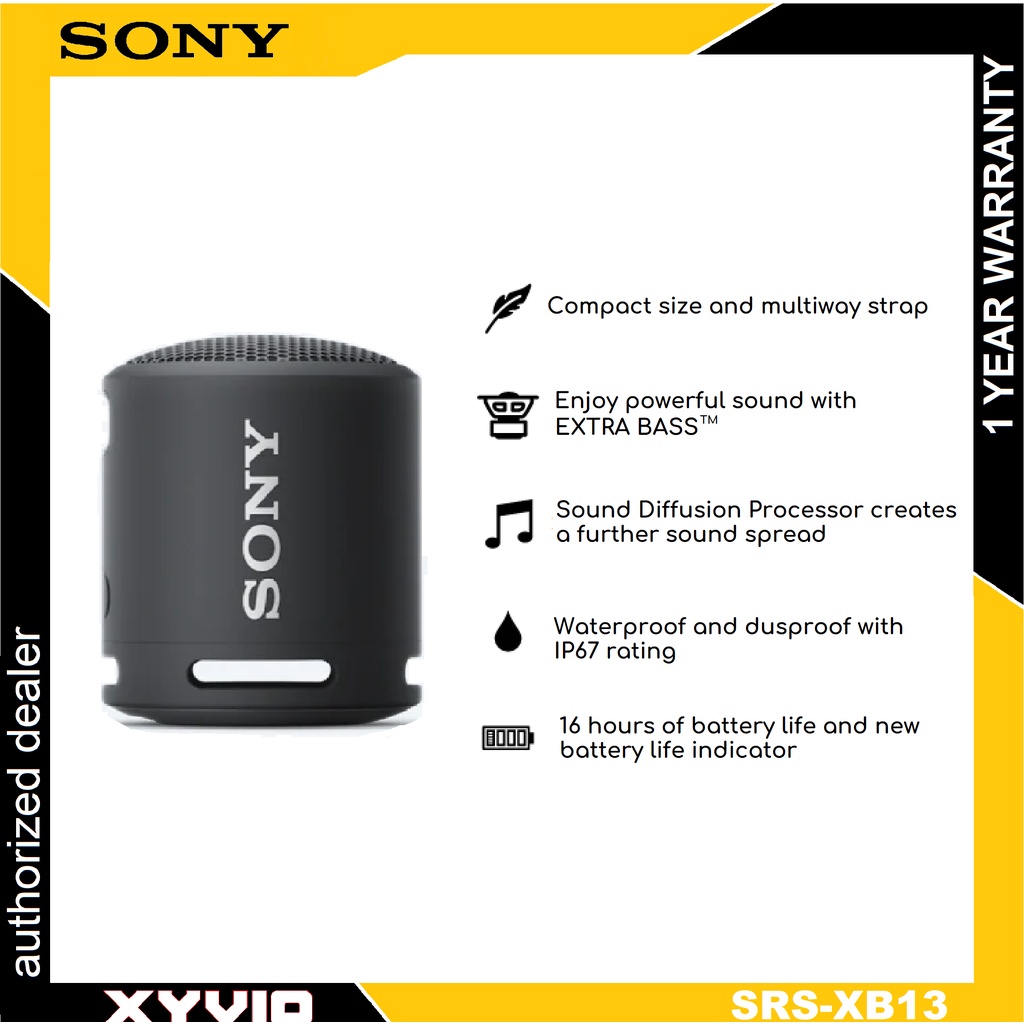 SONY XB13 EXTRA BASS™ Portable Wireless Speaker | Shopee Malaysia