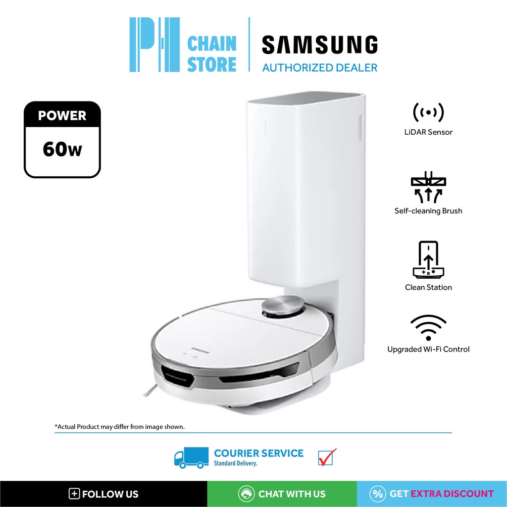 SAMSUNG VR30T85513W/ME JET BOT+ WITH LIDAR SENSOR VACUUM CLEANNER ...