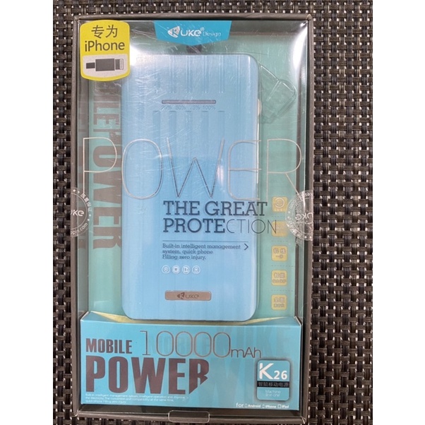 Original Kuke Design K26 10000mAh Dual Input Charge Powerbank | Shopee ...
