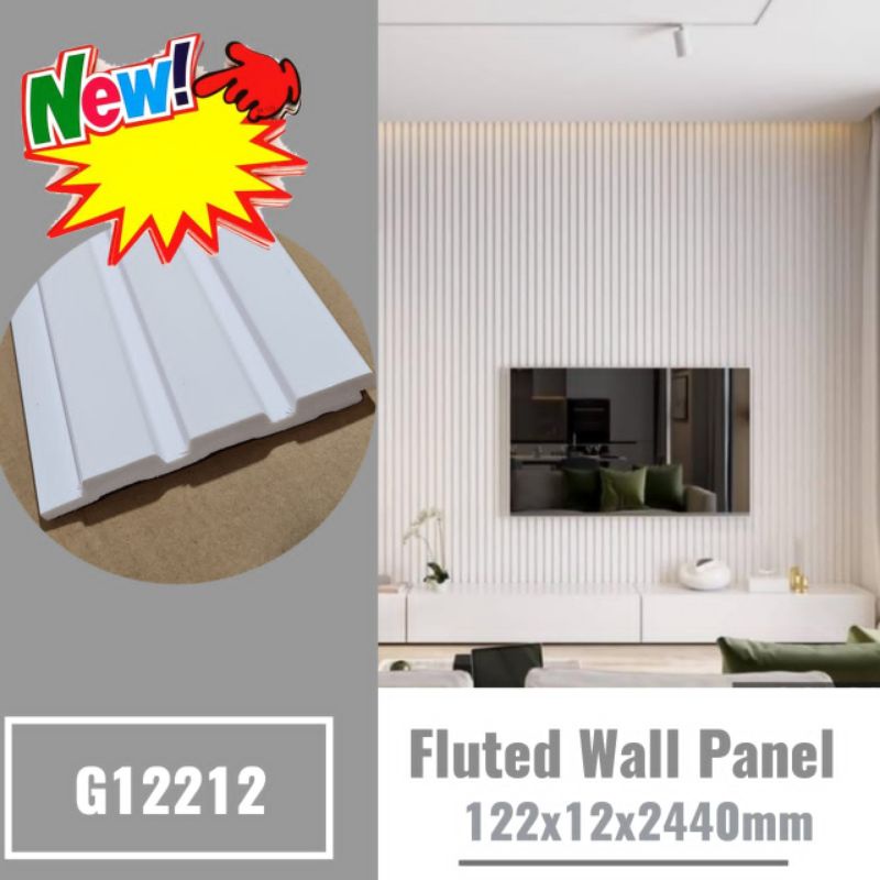 G12212/Fluted Wall Panel/Putih Wall Panel | Shopee Malaysia