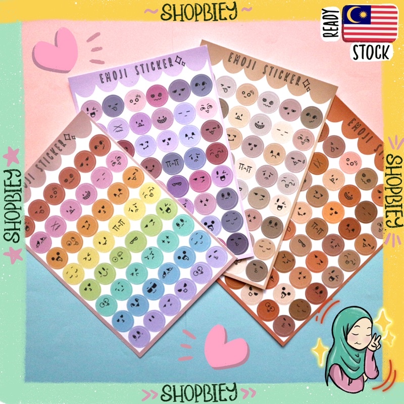 Stickers emoji expression cute stickers bullet journal and planner ...