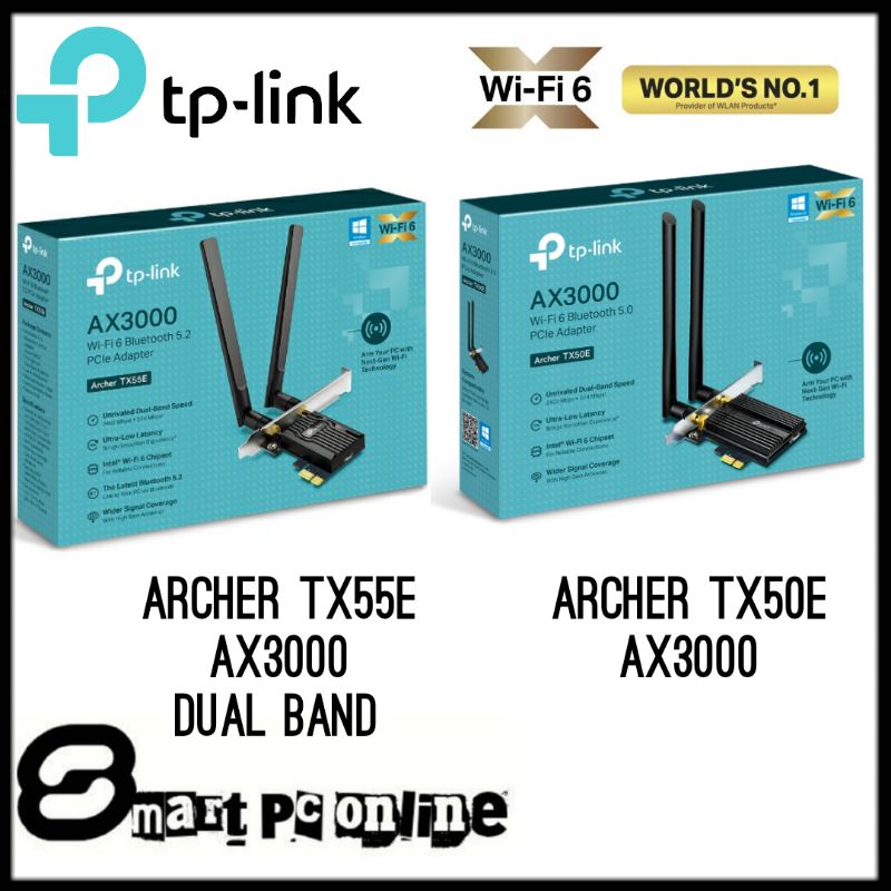 TP-Link Archer TX55E AX3000 Dual Band/ Archer TX50E AX3000 WIFI 6 ...