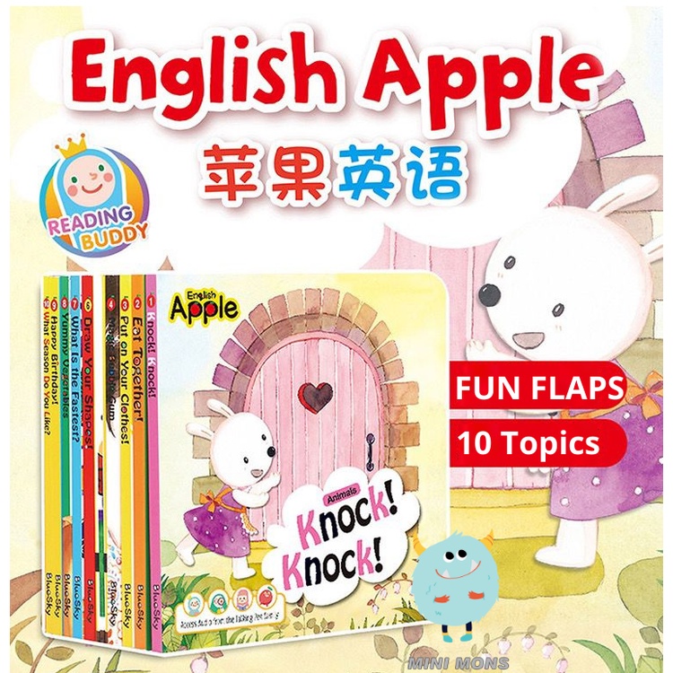 English Apple 10 Books Set Baby Kids English Story Book Preschool ...