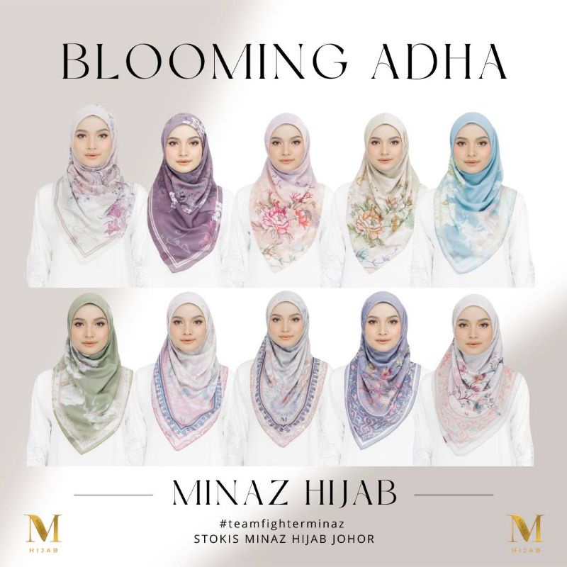 MINAZ HIJAB BLOOMING ADHA ( BAWAL COTTON ) | Shopee Malaysia